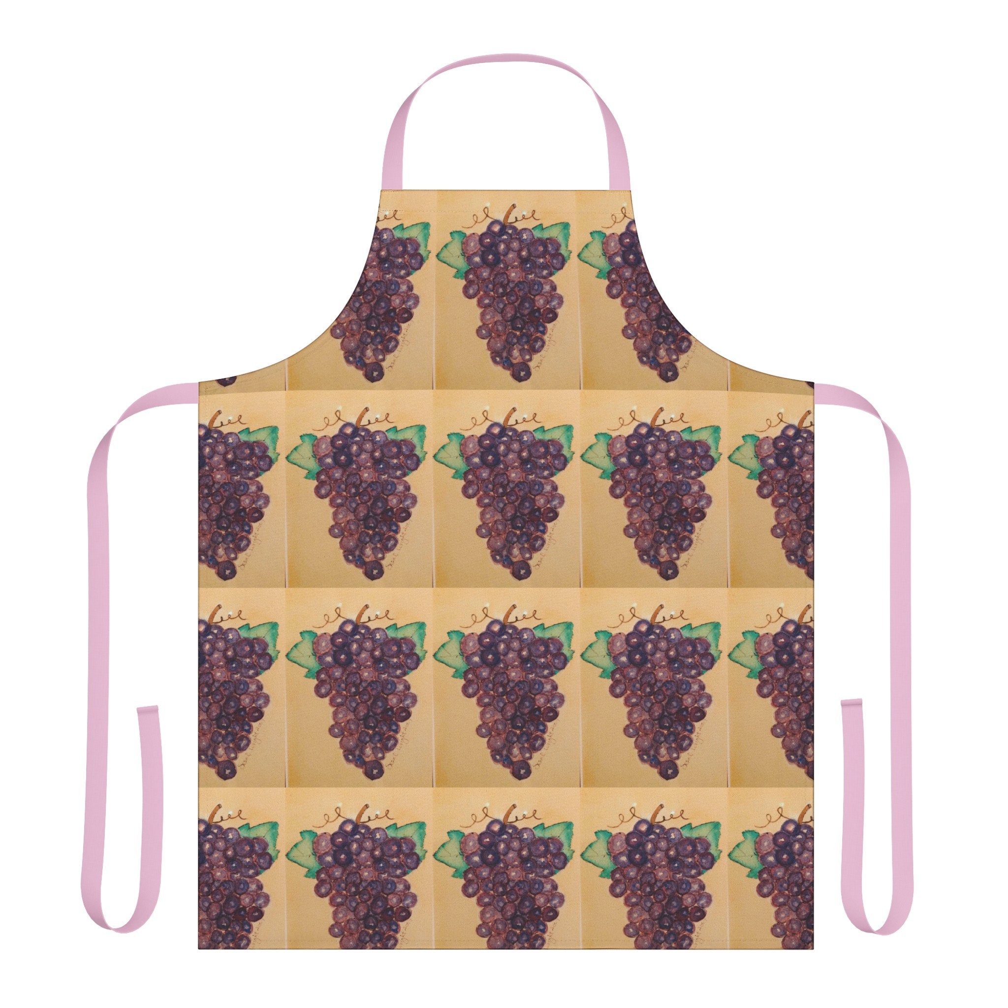Italian-style Tuscan Kitchen Cooking Apron With Purple Grapes ...