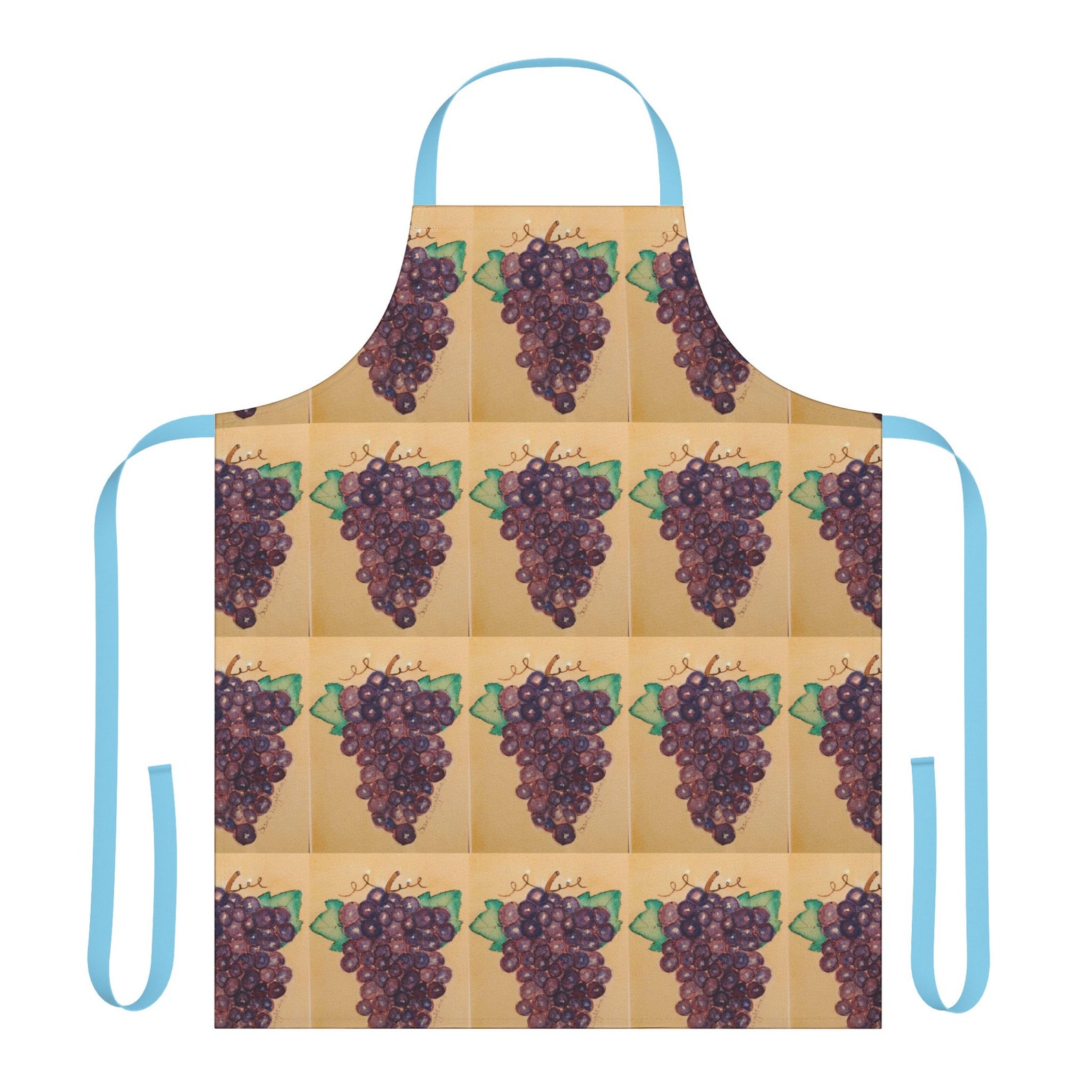 Italian-style Tuscan Kitchen Cooking Apron With Purple Grapes ...