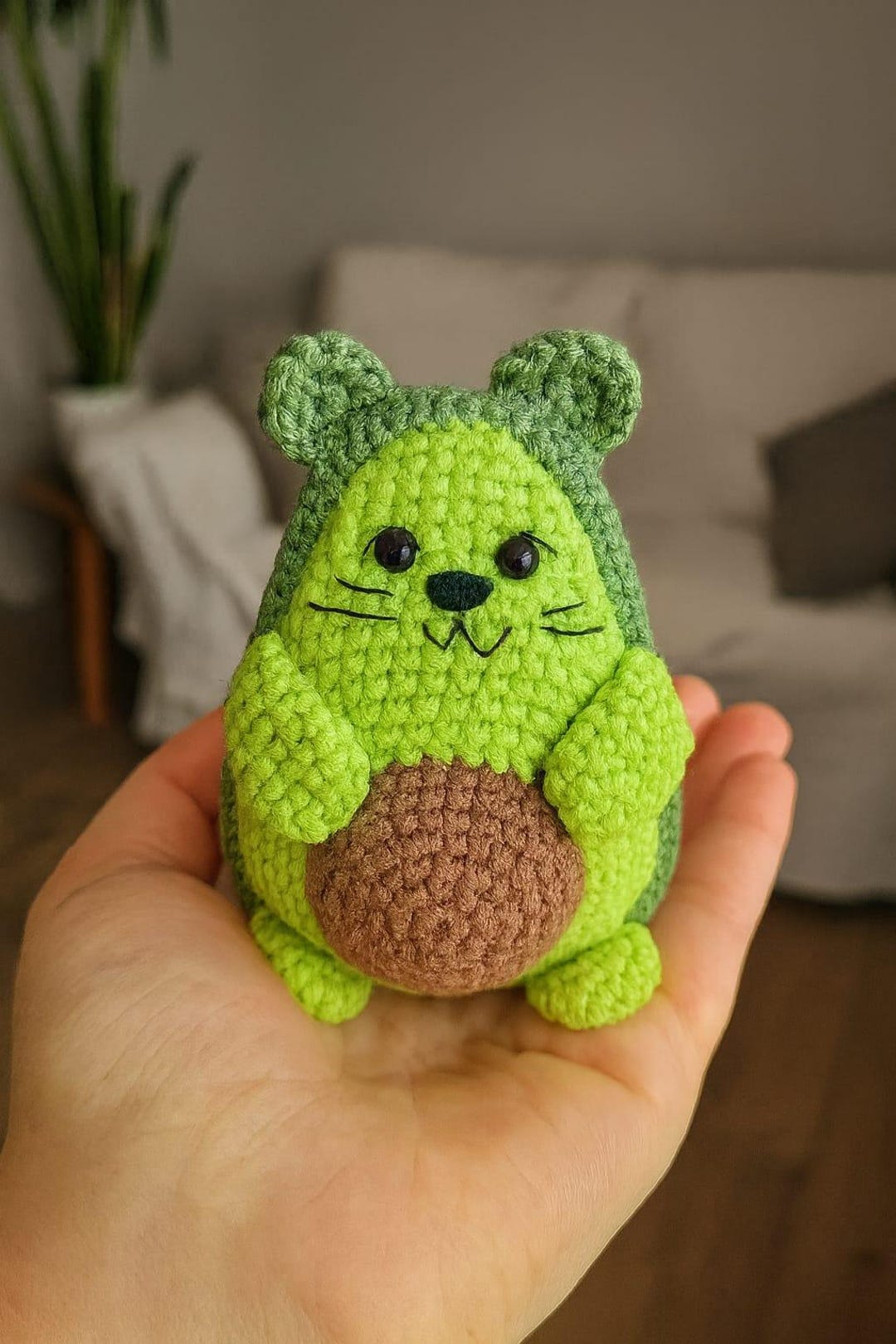 Amigurumi Avocado Mouse Crochet Pattern Easy PDF - Etsy