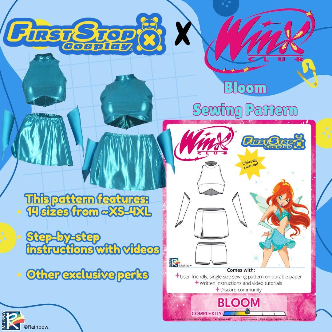 Winx Club Bloom Sewing Pattern Easy Sewing Patterns for Beginners Best ...