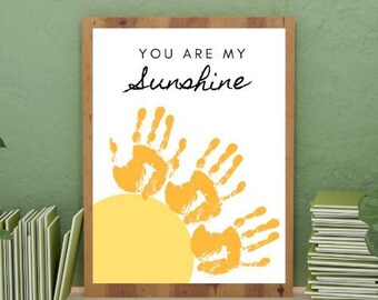 Handprint Craft You Are My Sunshine - Etsy