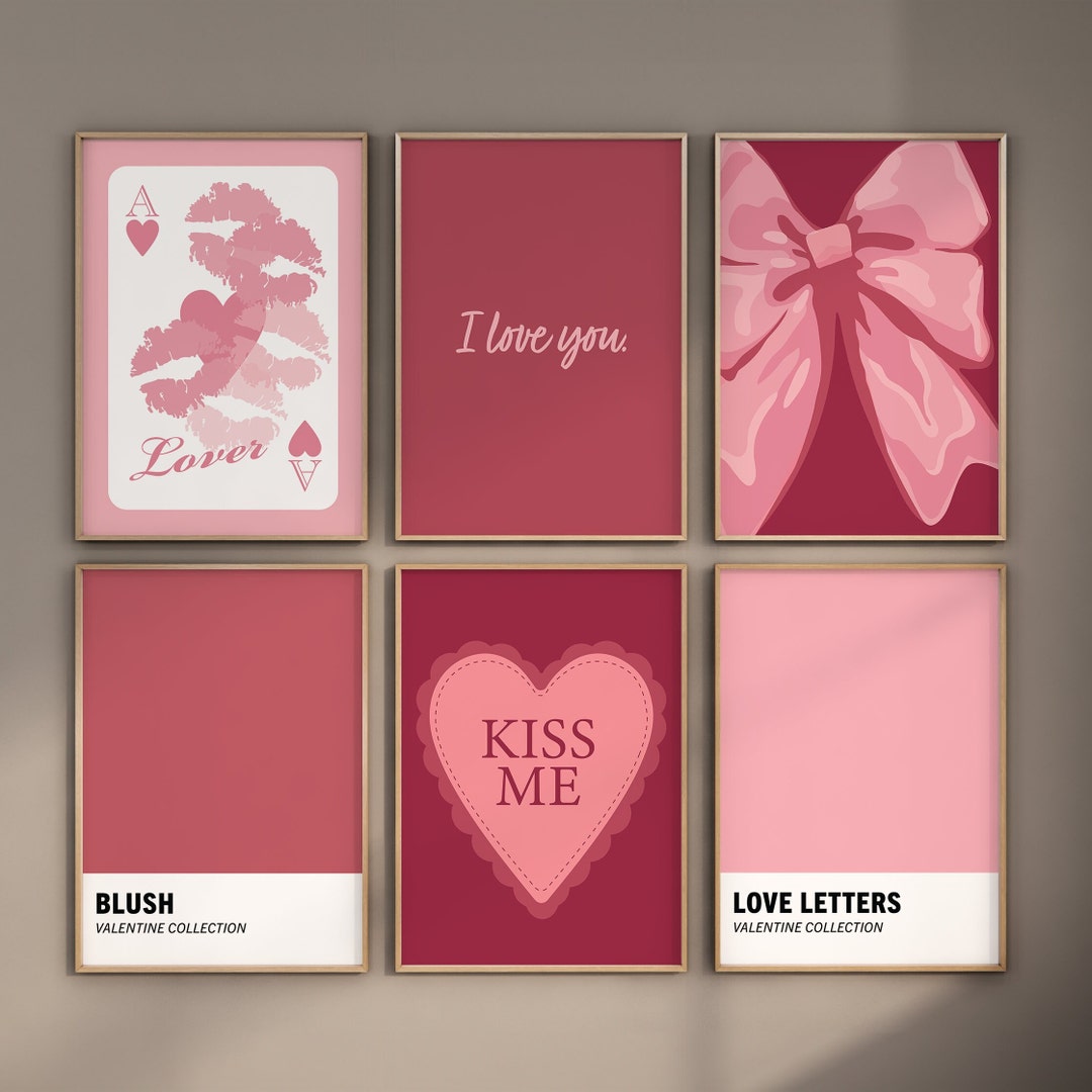 Pink Preppy Wall Art Prints, Dorm Decor Set of 6 (digital Download) - Etsy