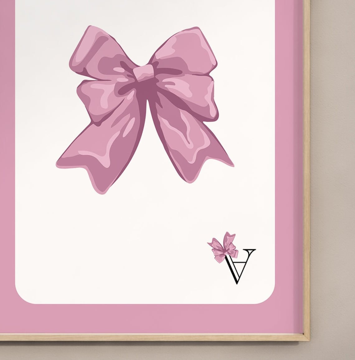Pink Ace Card Print, Pink Coquette Bow Wall Art, Lana Del Aesthetic ...