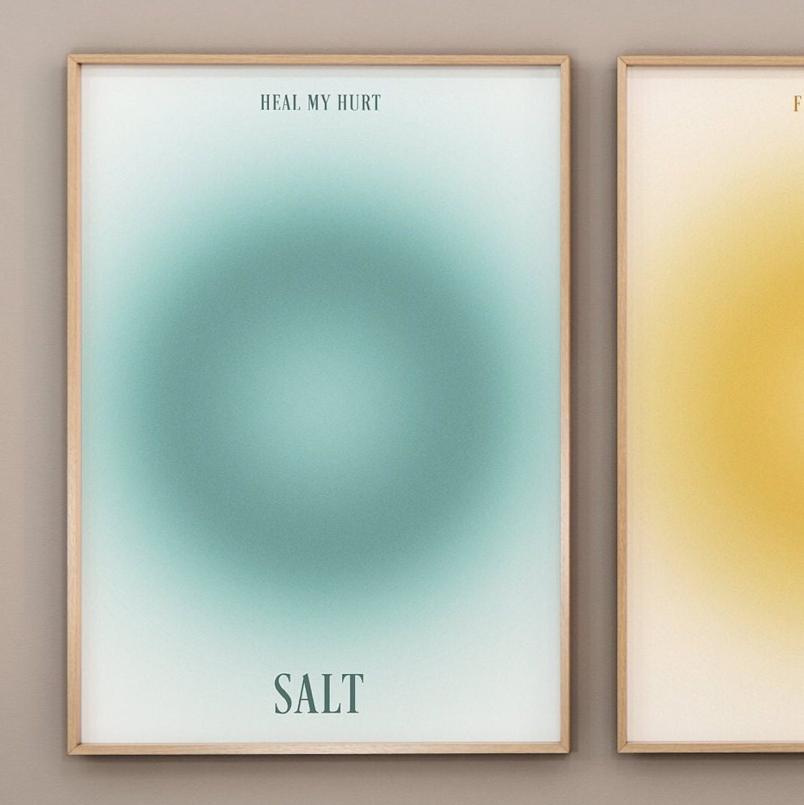 Sun Salt and Sea Aura Posters Coastal Wall Art Minimalist Beach Prints ...