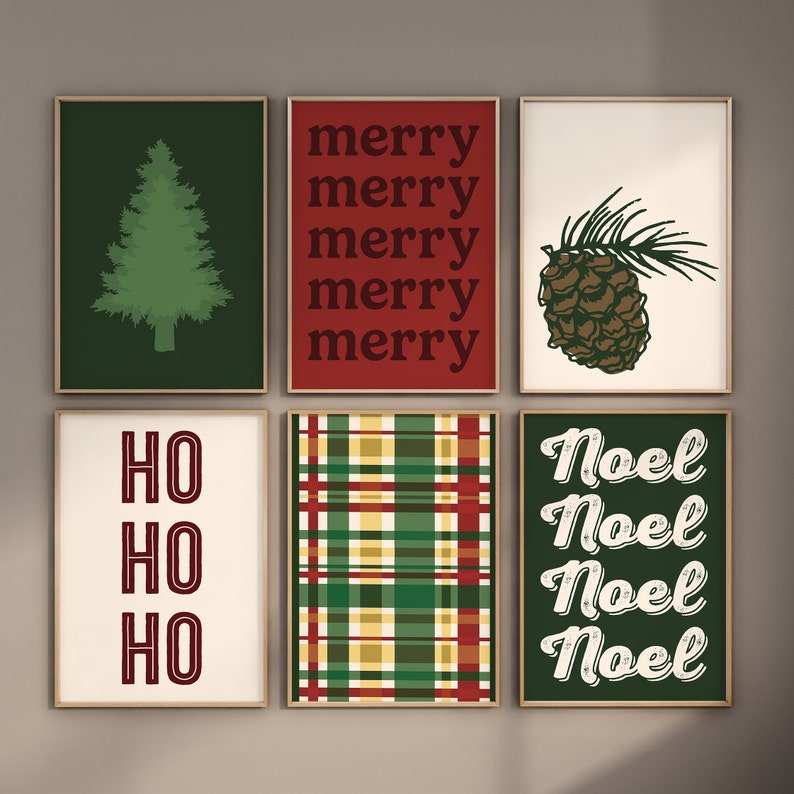 Classic Christmas Prints Bundle of 20, Holiday Decor Wall Art ...