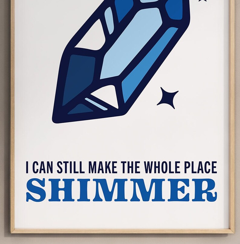 Bejeweled Retro Poster, Whole Place Shimmer Print, Retro Print, Eras ...