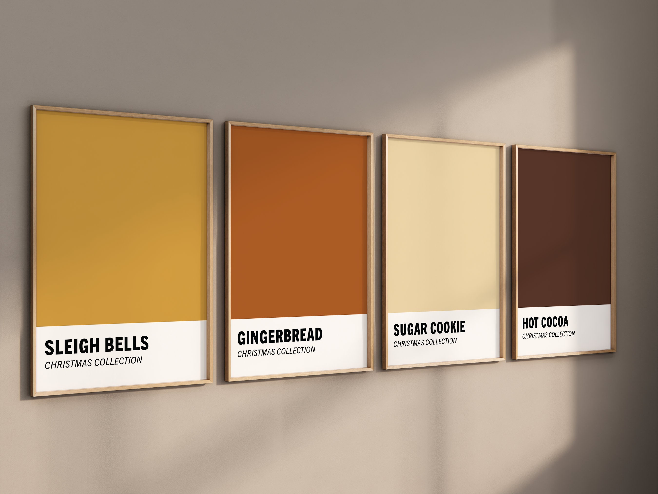 Christmas Color Palette Print Bundle, Colorful Christmas Wall Art ...