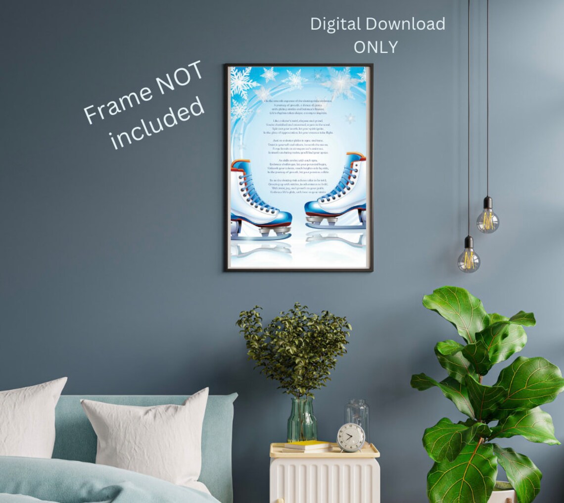 Ice Skating Motivational Room Poster. Wall Art. Digital Download - Etsy