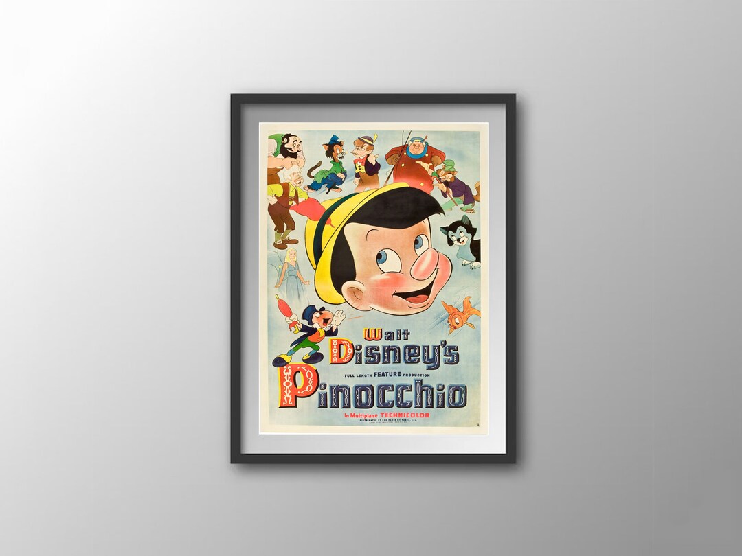 Pinocchio Movie Art Print for Vintage Home Decor - Etsy