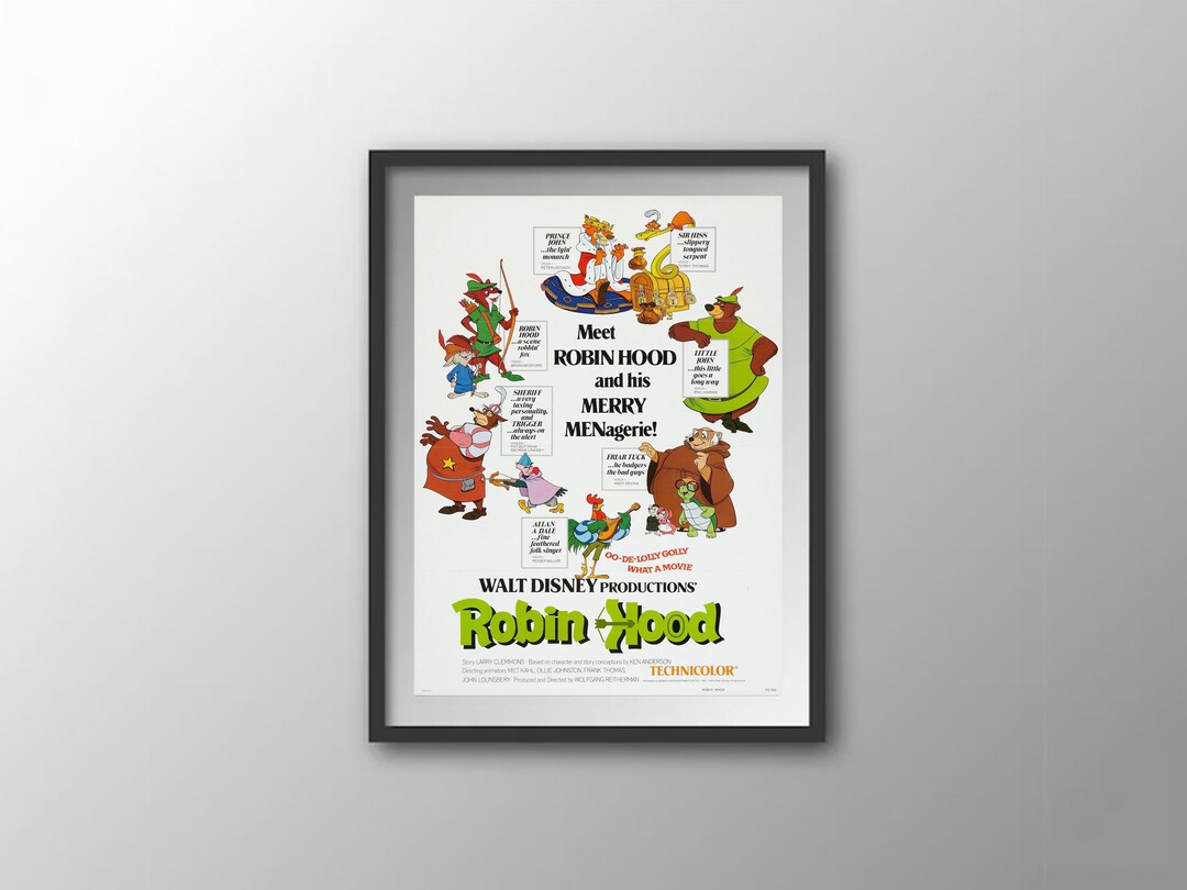 Robin Hood Movie Art Print for Vintage Home Decor - Etsy