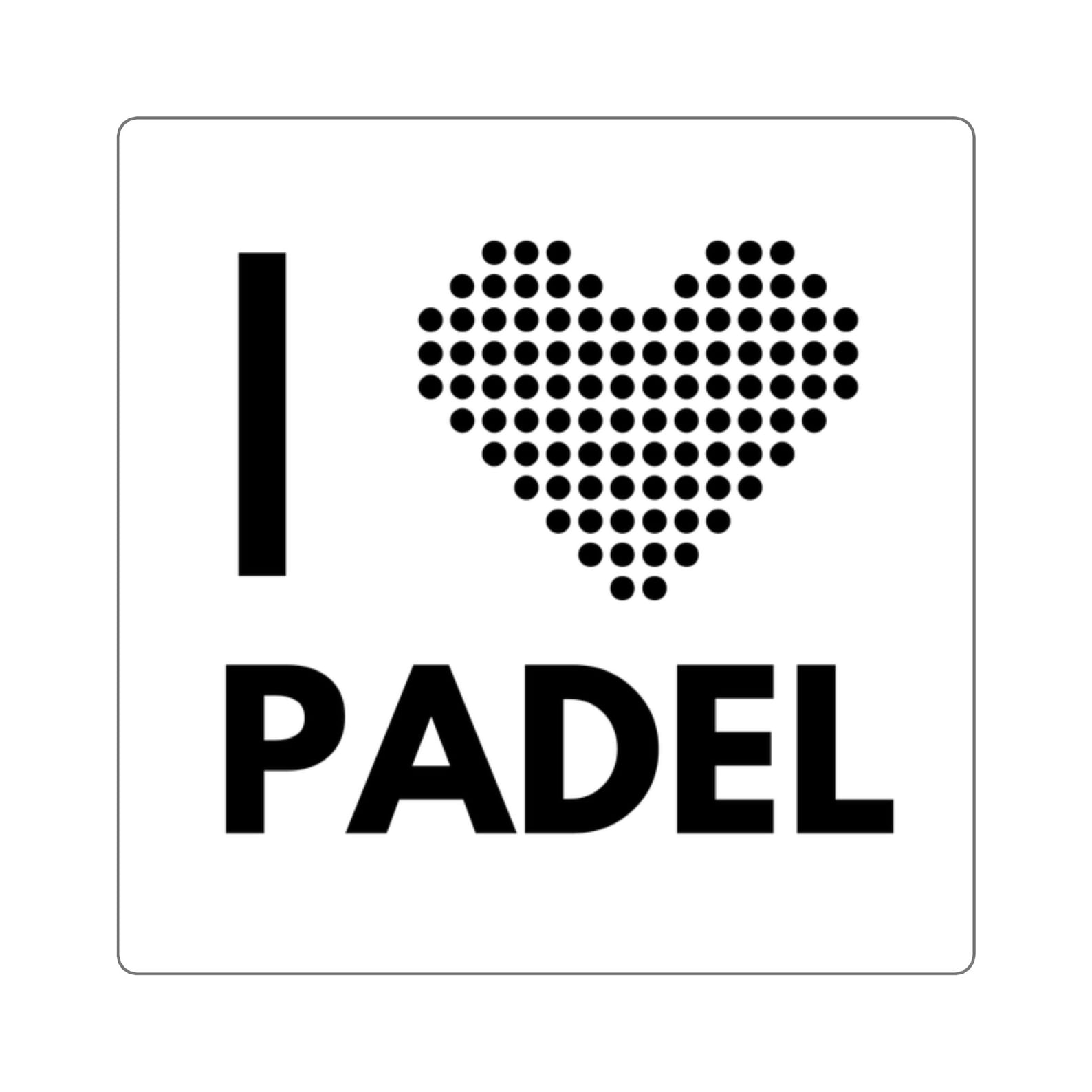 I Heart Padel Tennis Sport Racket Dots Sticker Padel Sport Gift ...