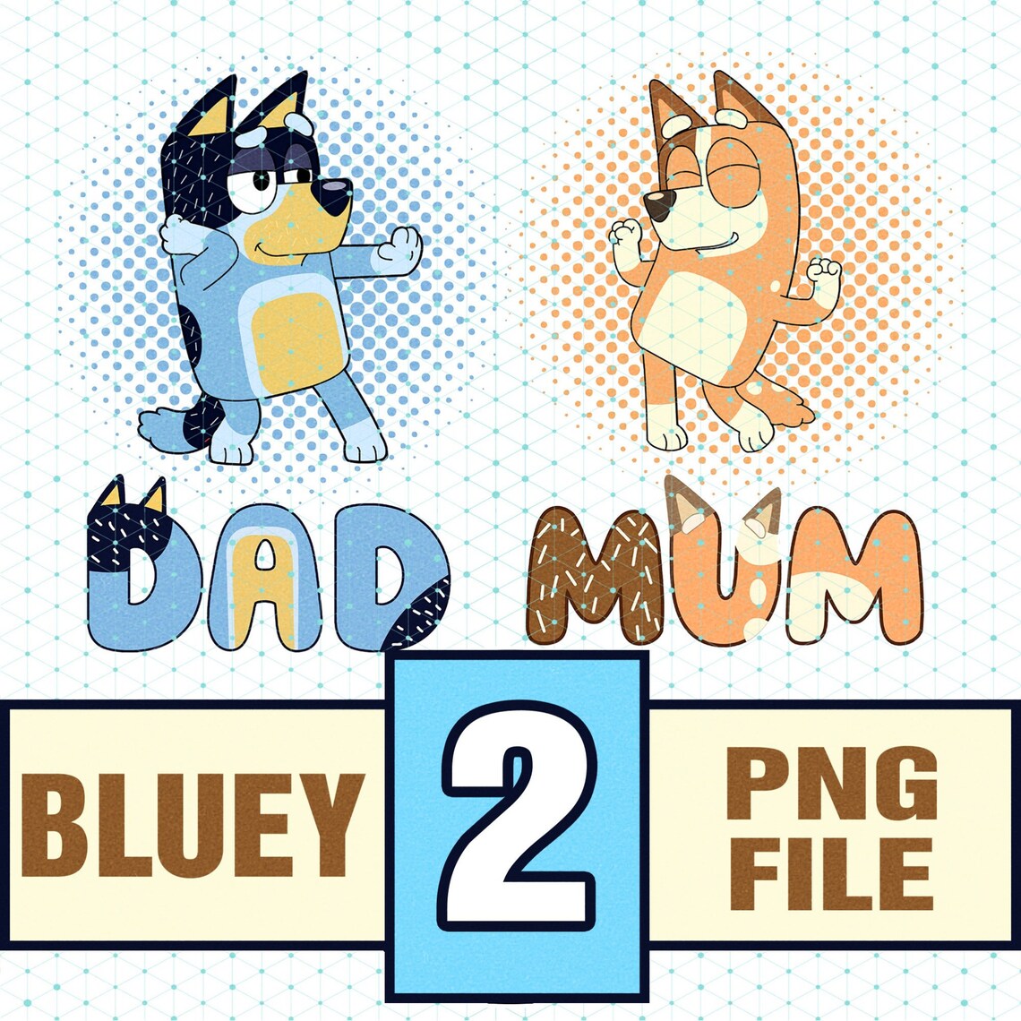 Bluey Dad Png Bluey Father's Day Png Bluey Mom Png - Etsy Canada