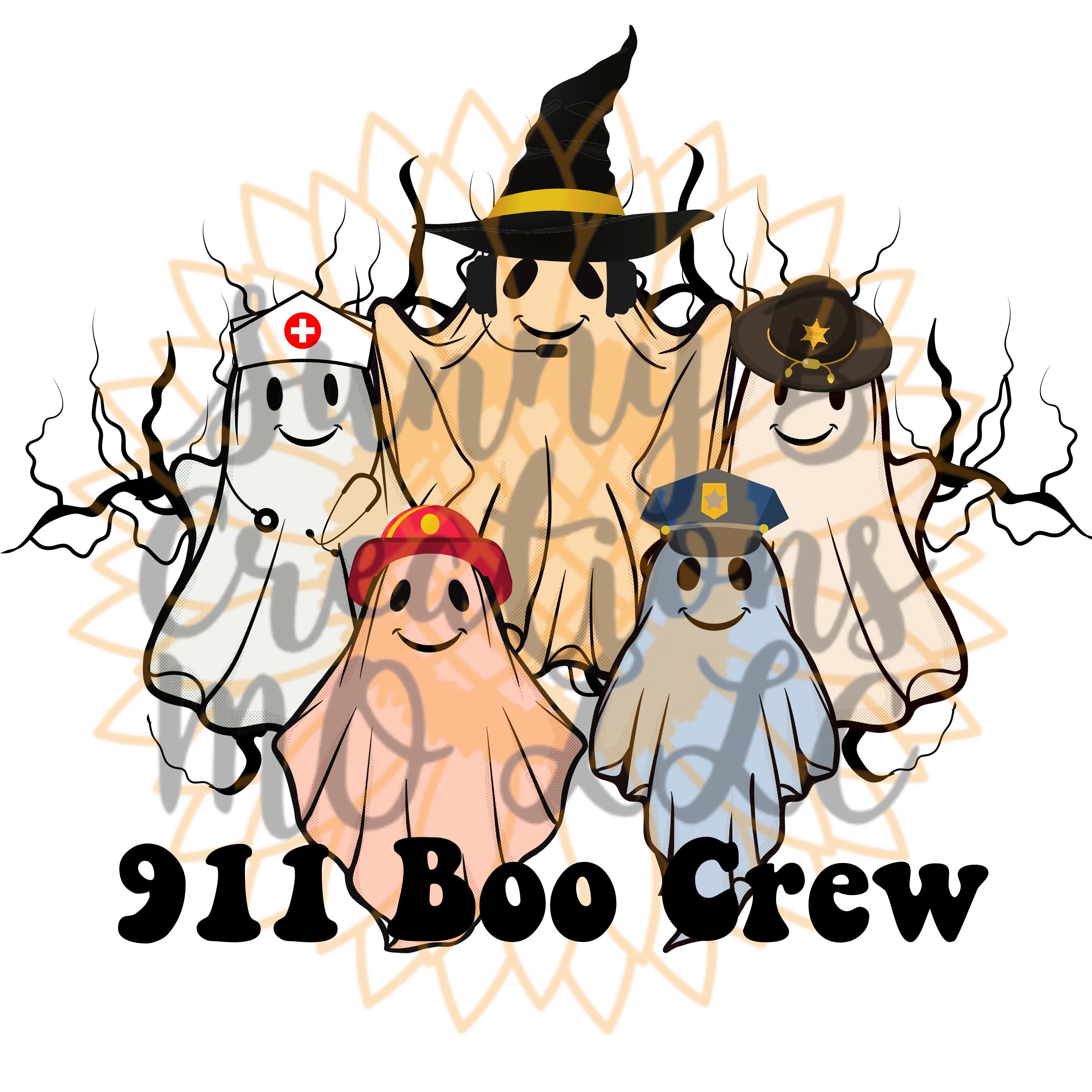 911 Boo Crew police, Fire, Ems, Sheriff, and Dispatch PNG File - Etsy