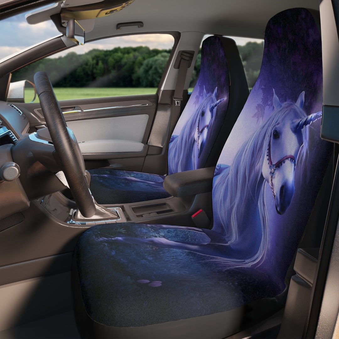 Unicorn Princess Car Seat Covers, Whimsical Fairy Tale Auto Accessories ...