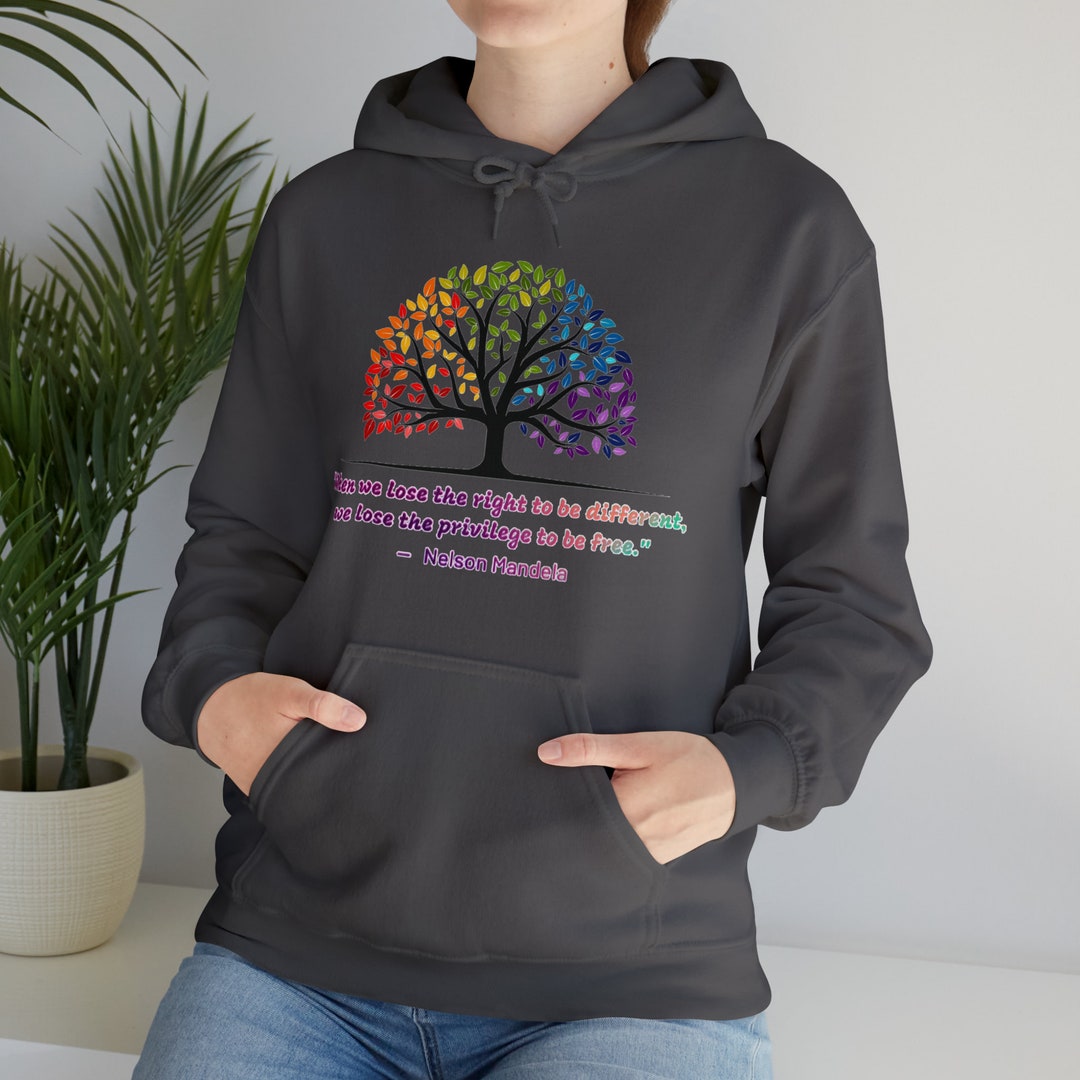 Nelson Mandela Inspired Hoodie, Diversity & Freedom, Love is Love Gift ...