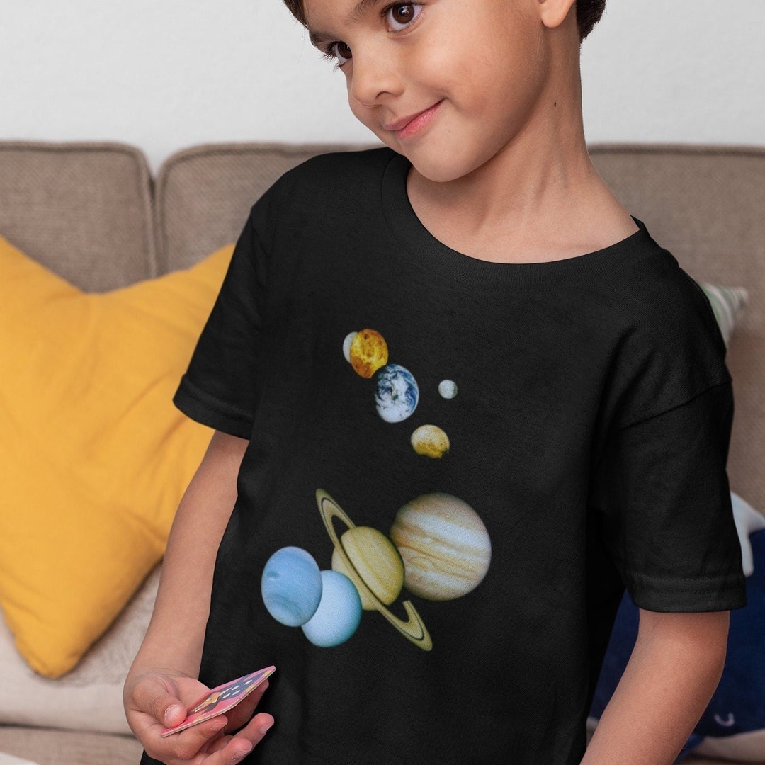 Planets of Solar System Tee, Young Scientist Shirt, Outer Space Design ...