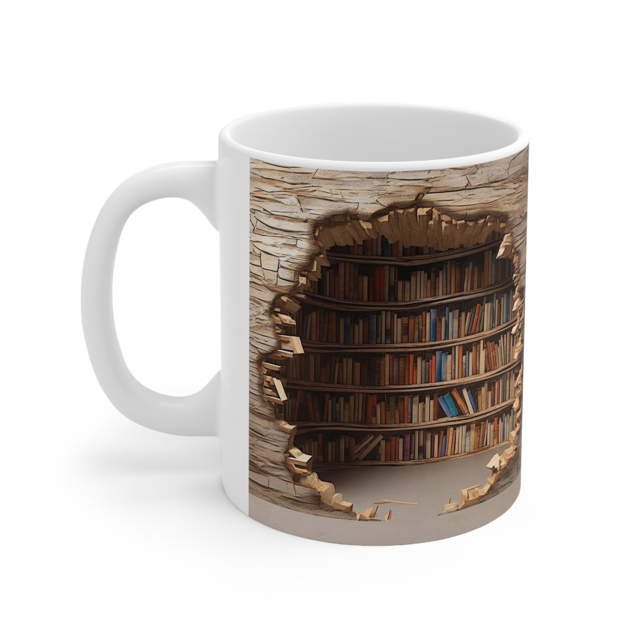 3D Books Sublimation Mug, Customized Coffee Mug, Unique Gift for Book ...