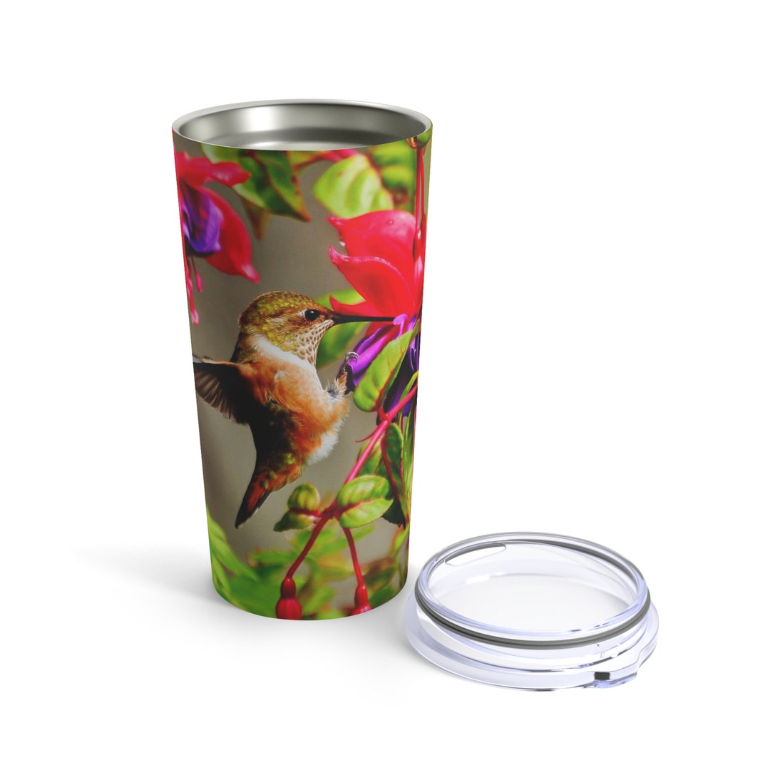 20 Oz Floral Hummingbird Stainless Steel Tumbler – Wonders of Nature ...