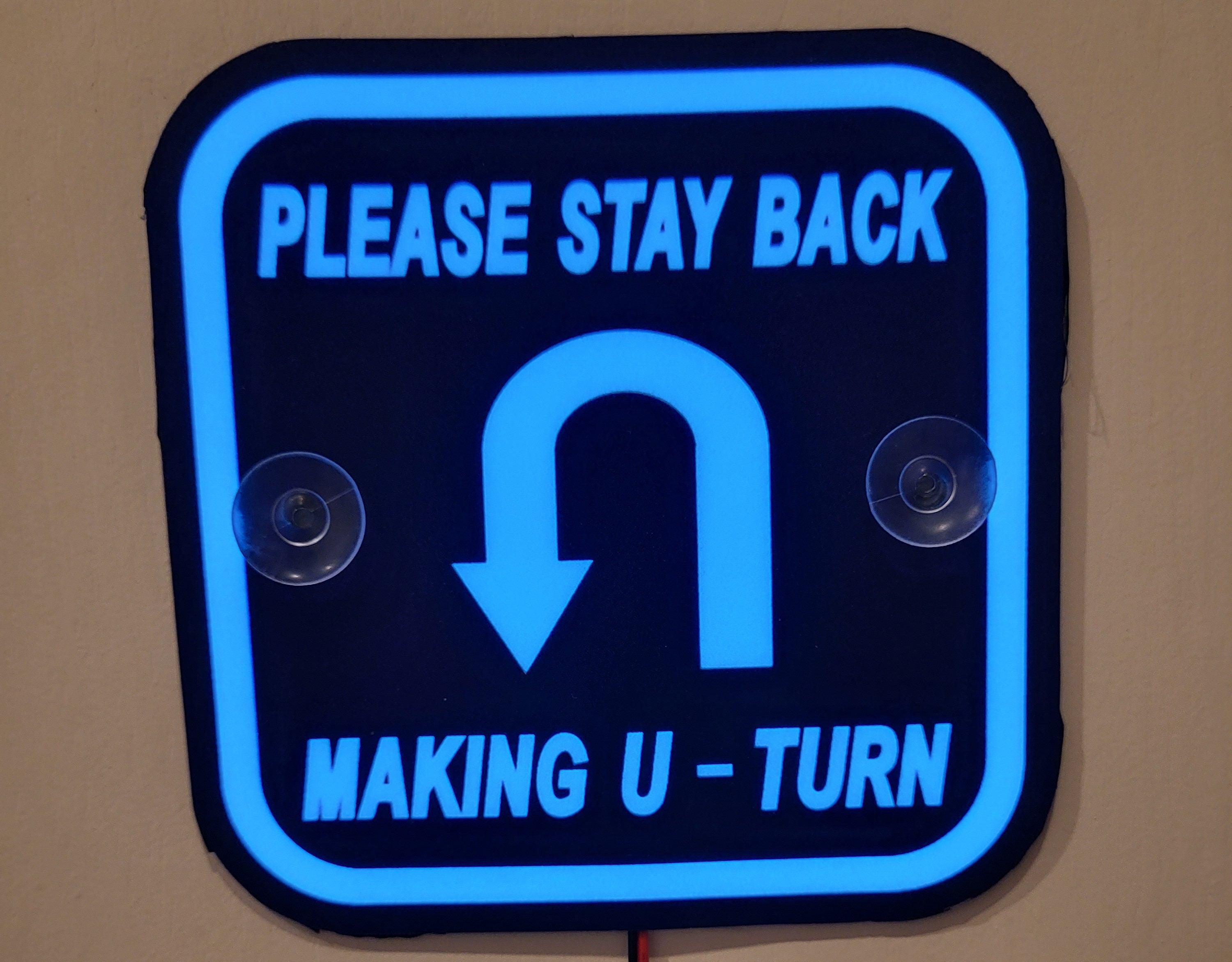 Stay Safe U-turn Alert Sign - Etsy