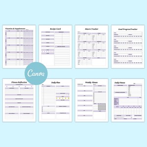Fitness Planner | Editable & Printable Wellness and Workout Journal ...
