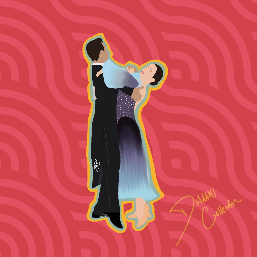 Standard Ballroom Frame - Vinyl Laminated Sticker - Etsy
