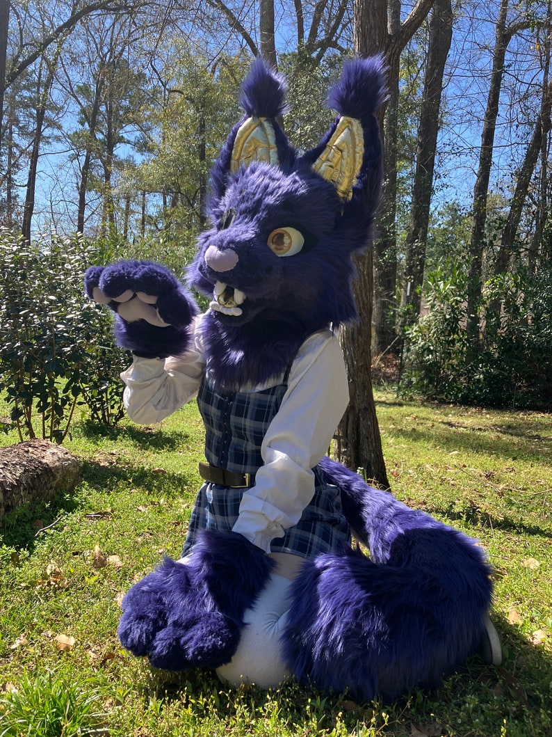 Purple Gold Night Cat Fursuit Mini Partial - Etsy