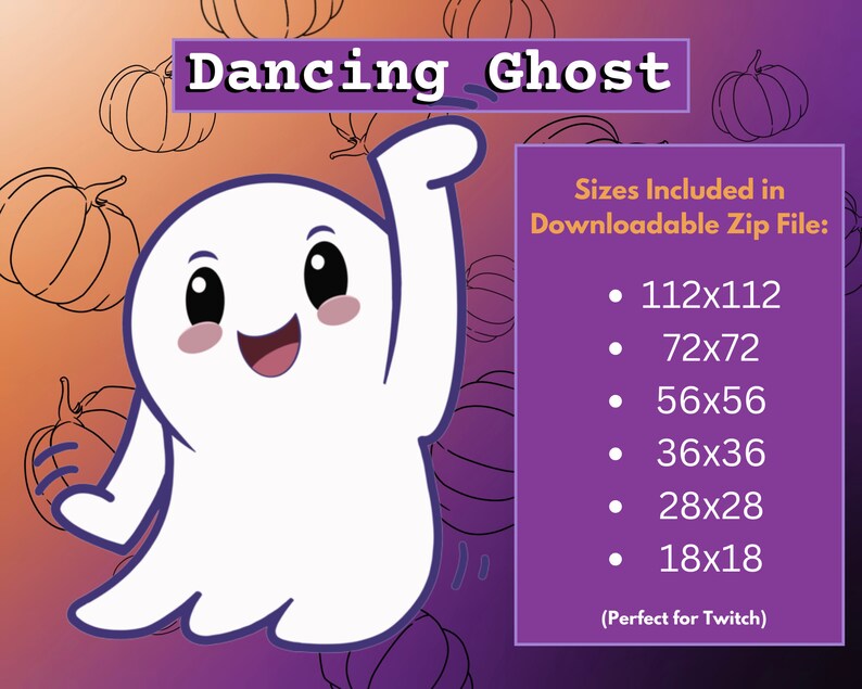 ANIMATED EMOTE | Cute Dancing Ghost | Halloween | Twitch/discord ...