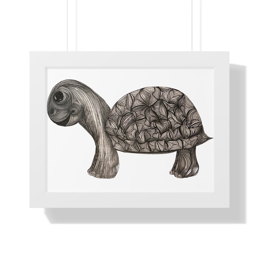 Trotter the Turtle - Line Art - Etsy UK