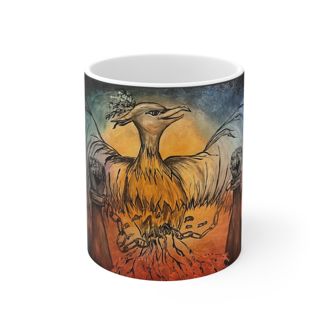 Phoenix Chain Breaker Mug: Original Art Gift of Hope (11oz) - Etsy