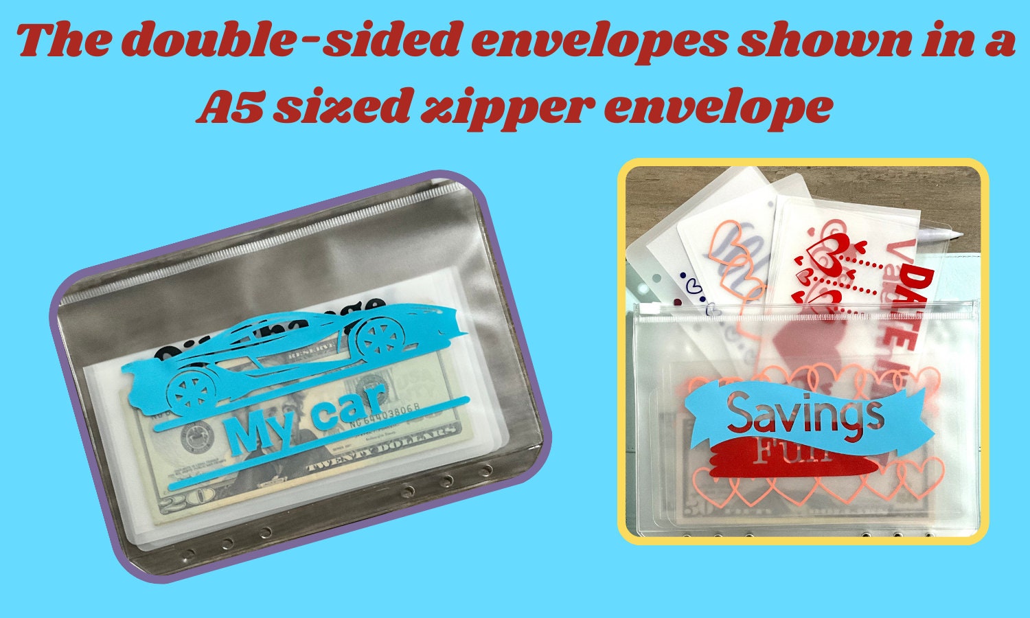 Double-sided Envelopes That Fit in a A5 Zipper Envelope Nicely - Etsy