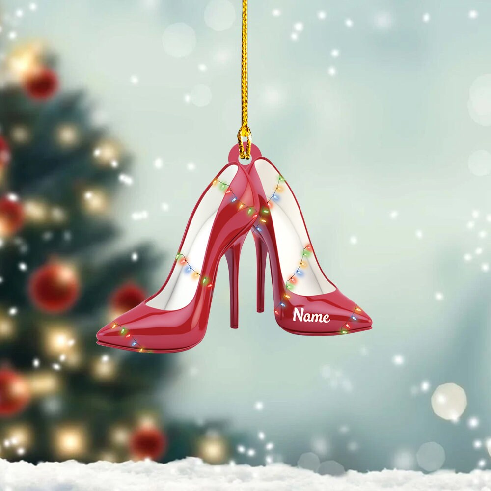 Personalized Red High Heel Shoe Christmas Ornament Red Shoe - Etsy