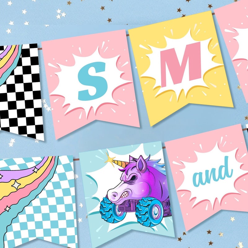 Monster Jam Party Banner - Etsy