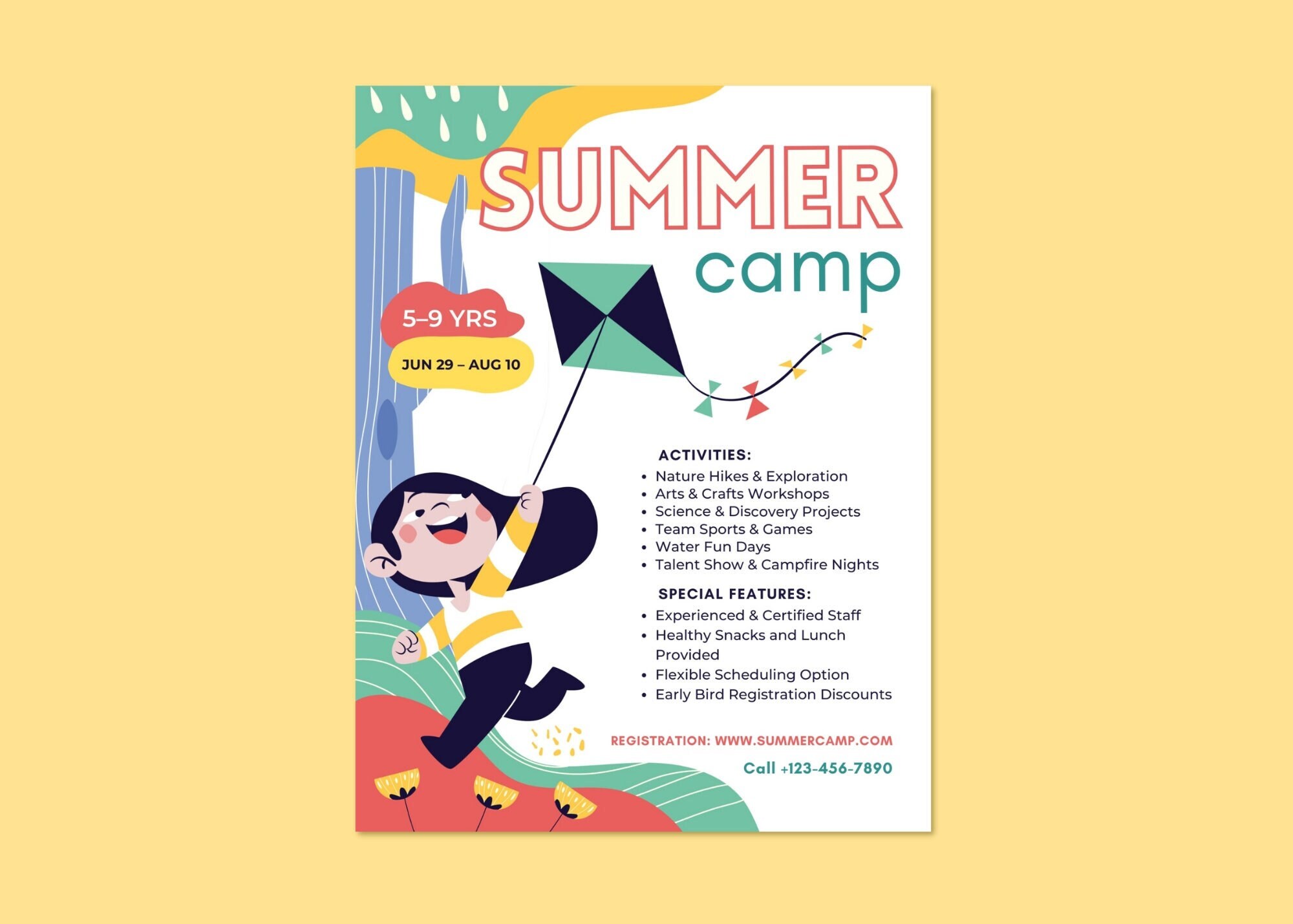 EDITABLE Kids Summer Camp Flyer, Day Camp Flyer Template, Youth Camp ...
