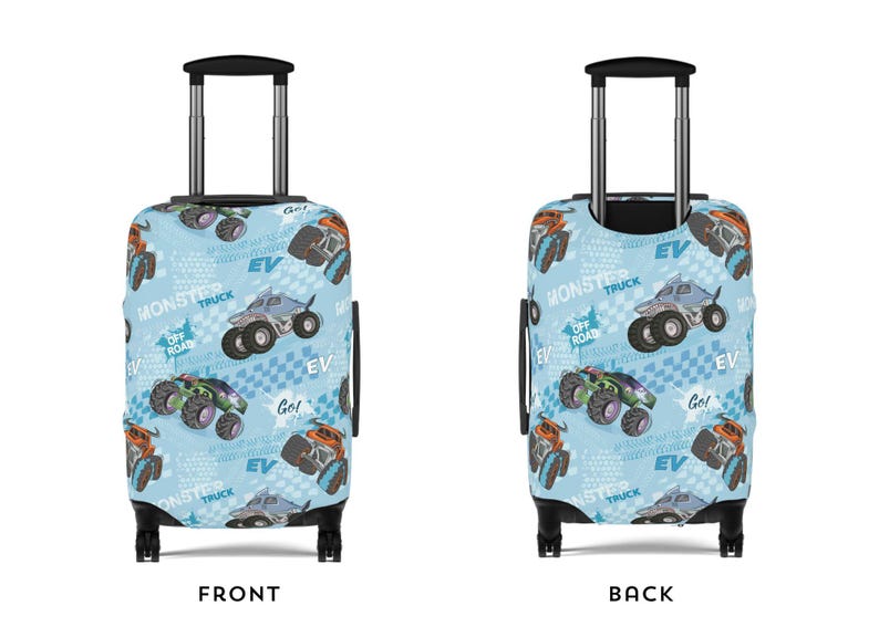 Custom Monster Truck Luggage Cover - Fun Travel Accessory for Kids ...