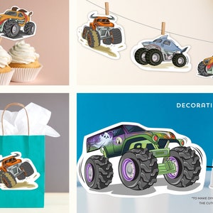 PRINTABLE Monster Trucks Centerpiece, Boy Birthday, Monster Jam Cutouts ...