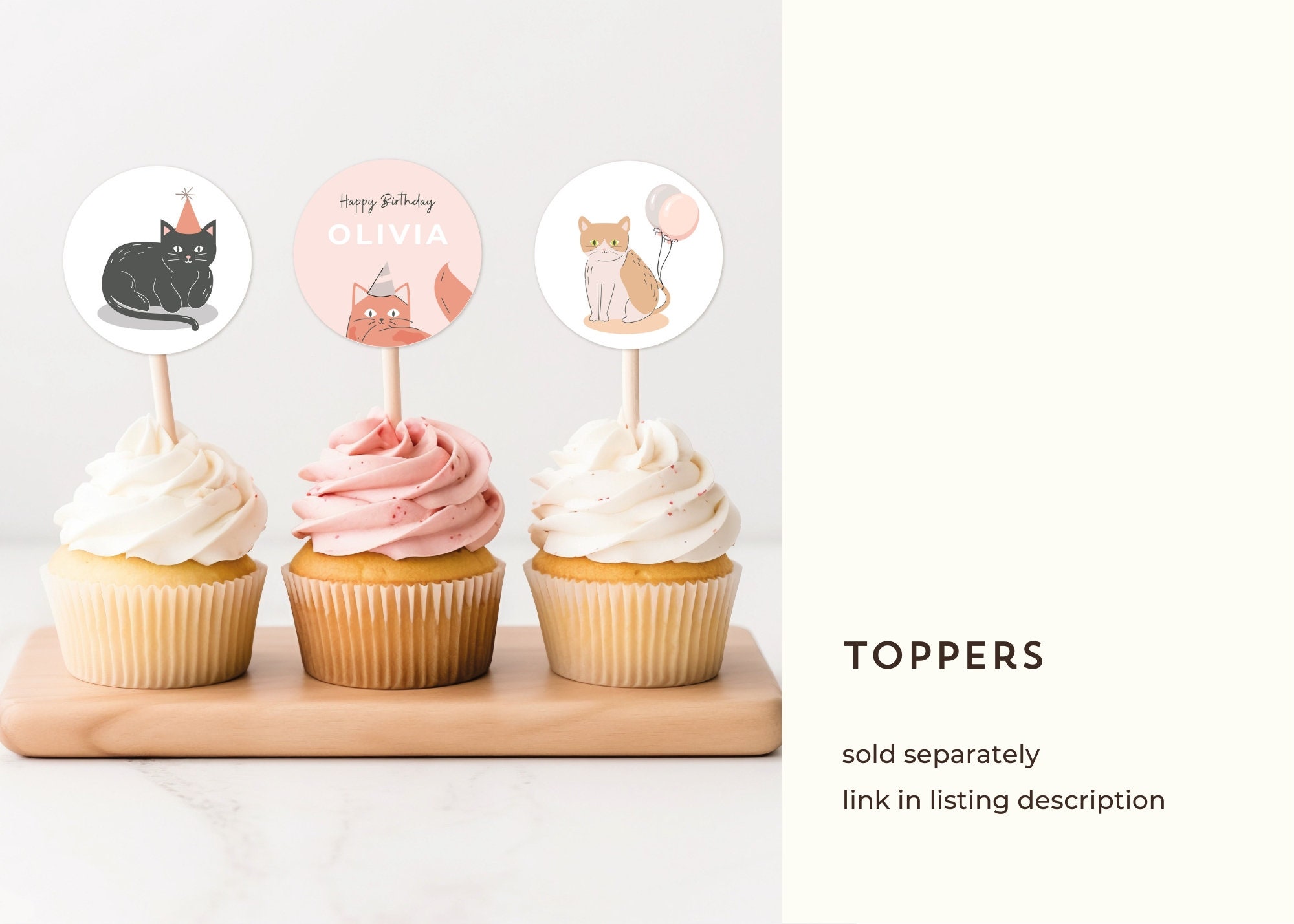 PRINTABLE Kitty Cat Centerpieces, Cats Cutouts, Backdrop, Birthday ...