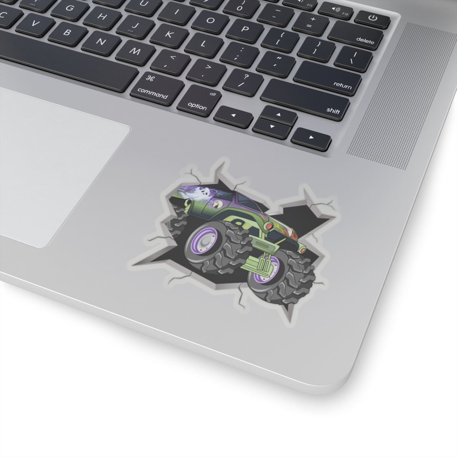 Monster Trucks Sticker, Grave Digger Breaking a Wall, Monster Jam ...