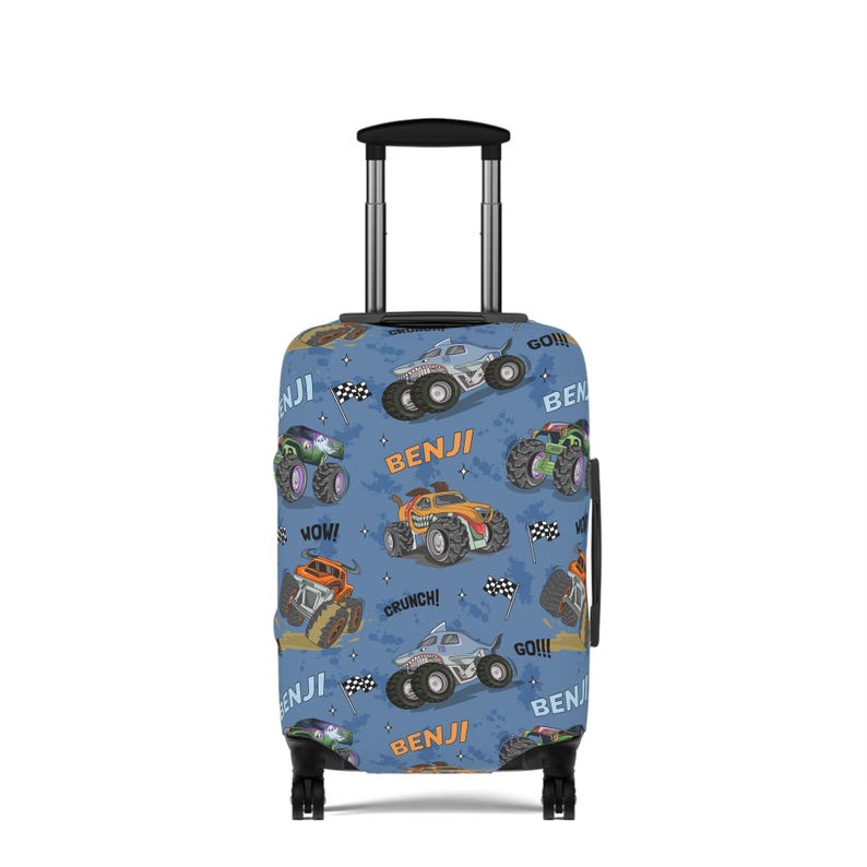 Custom Monster Truck Luggage Cover - Fun Travel Accessory for Kids ...