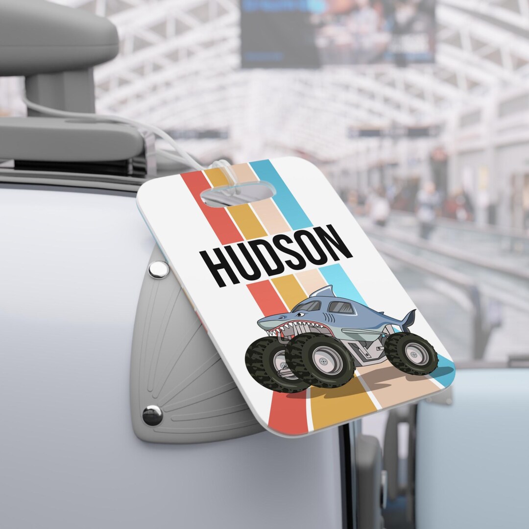 Custom Monster Truck Luggage Tags, Fun Travel Accessories for Kids ...