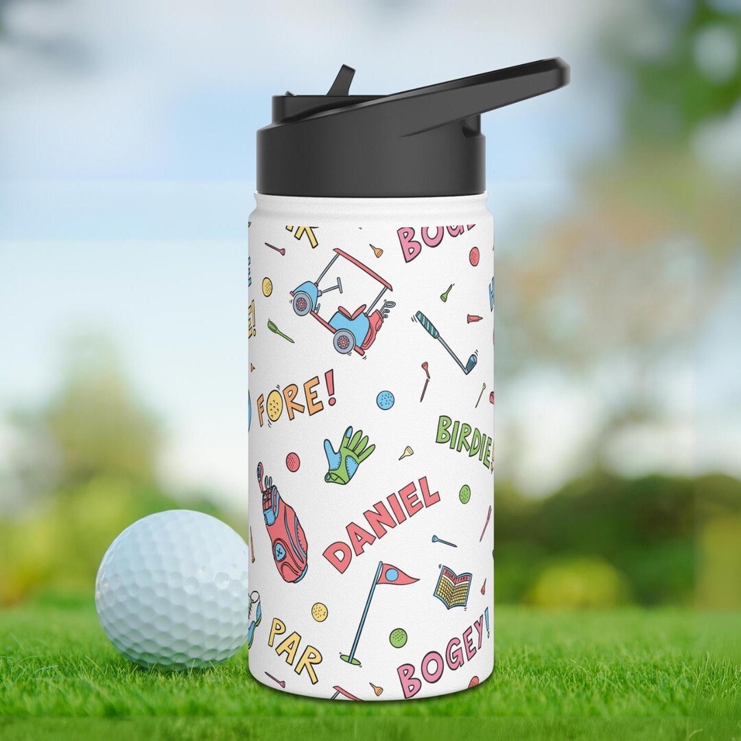 Personalized Golfing Water Bottle, Custom Stainless Steel Water Bottle ...