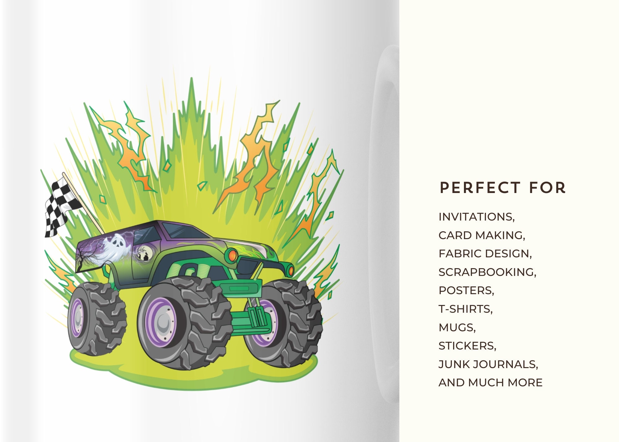 PRINTABLE Monster Trucks Centerpiece, Monster Jam Cutout, PNG File, DIY ...