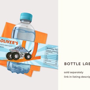 EDITABLE Monster Trucks Cake Toppers Template, Boy Birthday, Monster ...