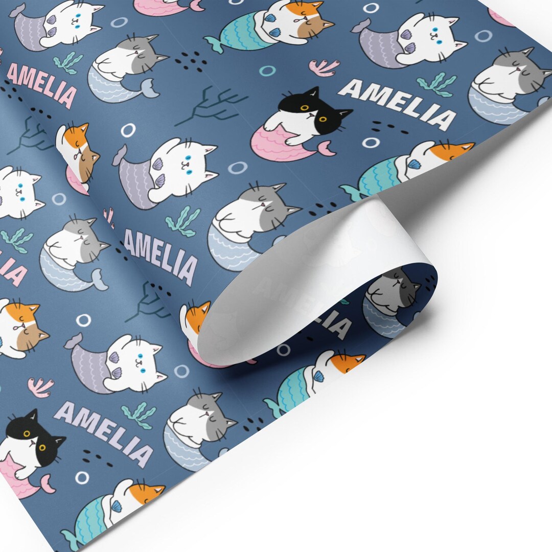 Mercat Personalized Wrapping Paper, Santa Personalized Christmas Gift ...