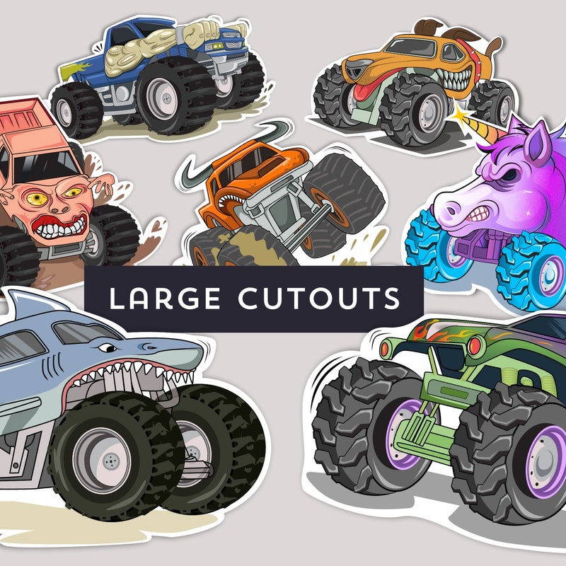 Large Wall Sticker Trucks - Etsy