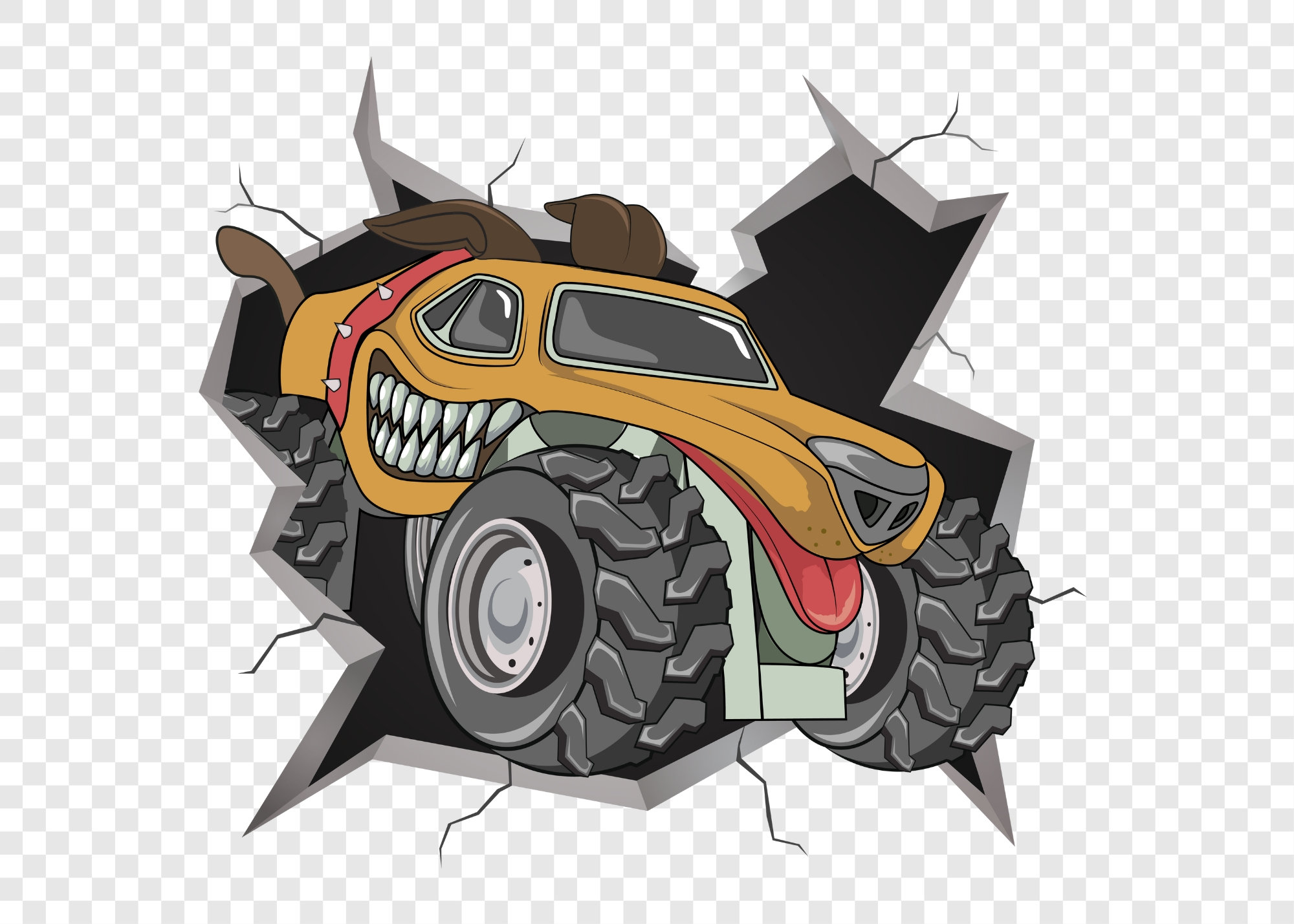 Printable Monster Trucks PNG, Monster Mutt, Monster Jam, PNG File, DIY ...