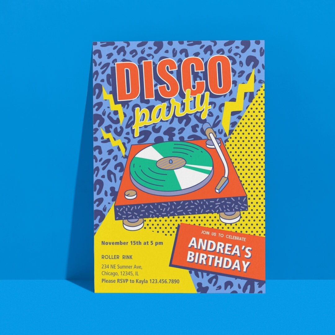 EDITABLE Dance Party, 90s Party Invitation, Back to the 90s, Throwback ...