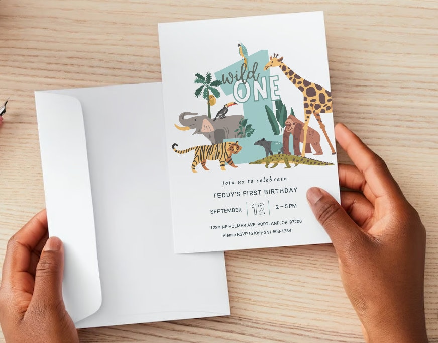 EDITABLE Wild One Birthday Invitation First Birthday - Etsy