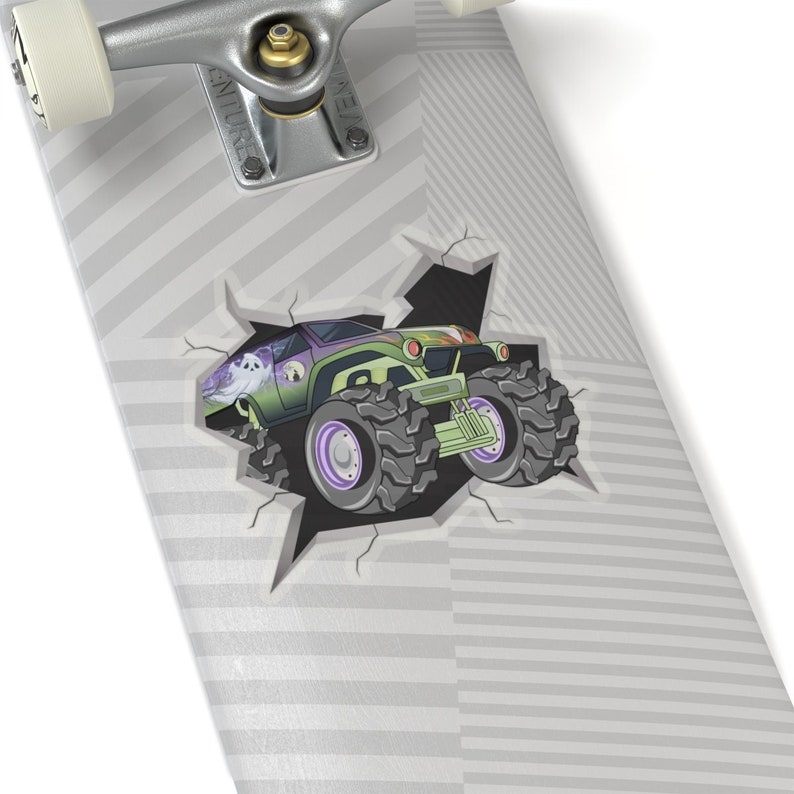 Monster Trucks Sticker, Grave Digger Breaking a Wall, Monster Jam ...