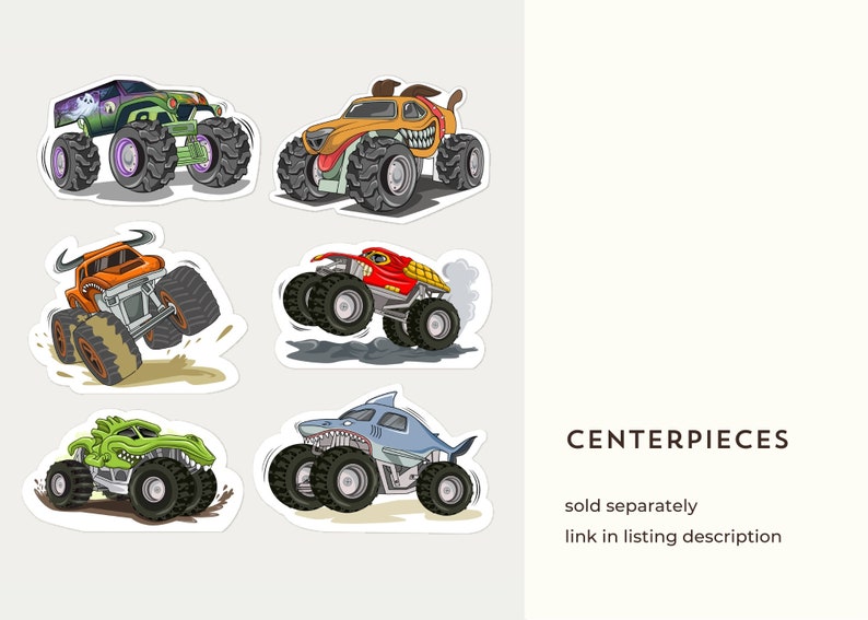 EDITABLE Monster Trucks Welcome Sign Template, Boy Birthday, Monster ...