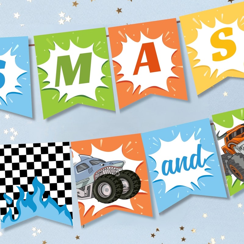 Monster Jam Party Banner - Etsy